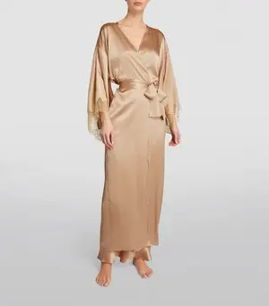 GILDA & PEARL Silk Gina Long Robe