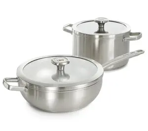 BERGHOFF Graphite 4pc 18/10 Stainless Steel Coo Kware Set - Silver
