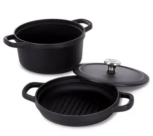 BERGHOFF Graphite 3pc Enamel Cast Iron Cookware Set - One-color