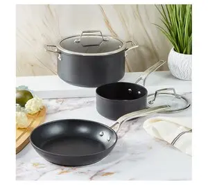 BERGHOFF Essentials Hard Anodized 5-pc Cookware Starter Set