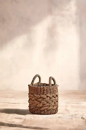 TERRAIN Woven Braided Handled Planter