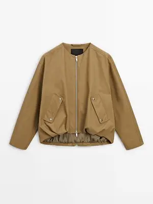 Massimo Dutti Massimo Dutti Voluminous Jacket - Camel