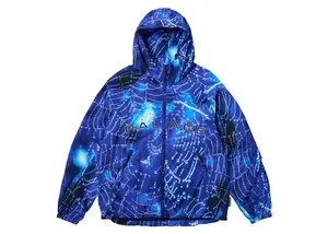 PALACE Arc Shell Hooded Jacket - Spider Web Blue