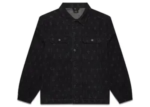 OVO Ovo Monogram Denim Trucker Jacket - Washed Black