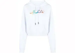 Off-White Rainbow Logo Hoodie - White