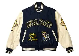 PALACE Saints Varsity Jacket - Navy Blue
