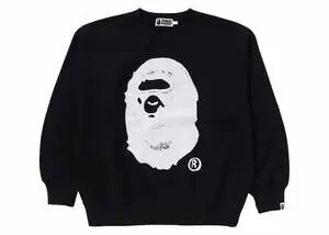 A BATHING APE X Joshua Vides Ape Head Crewneck Sweatshirt - Black