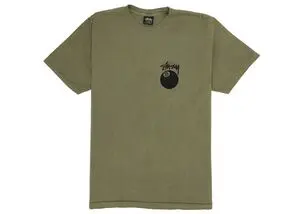 StÜssy 8 Ball Pigment Dyed Tee Shirt Olive
