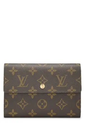 LOUIS VUITTON Monogram Canvas Porte Tresor Wallet - Brown