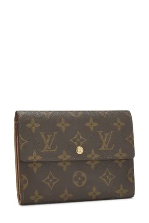 LOUIS VUITTON Monogram Canvas Porte Tresor Wallet - Brown