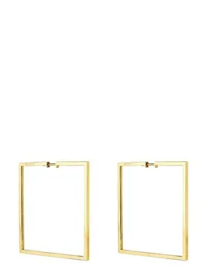 CADAR 18kt Yellow Foundation Square Hoop Earrings - Gold