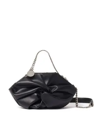 Stella McCartney Twist-detail Faux-leather Bag - Black
