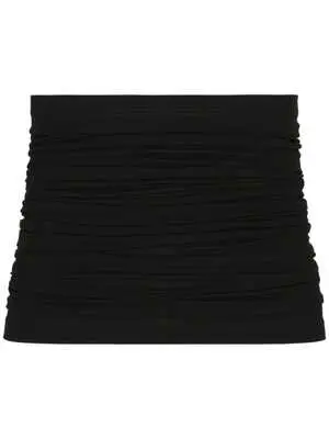 Dolce & Gabbana Zip-up Ruched Waist Sash - Black