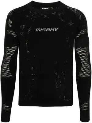 MISBHV Logo-appliqué Open-knit Jumper