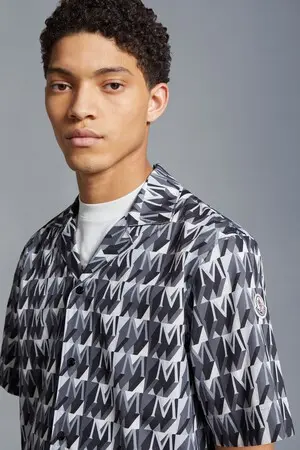 Moncler Monogram Print Cotton Shirt