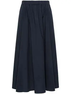 P.a.r.o.s.h Poplin Cotton A-line Midi Skirt