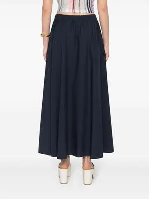 P.a.r.o.s.h Poplin Cotton A-line Midi Skirt