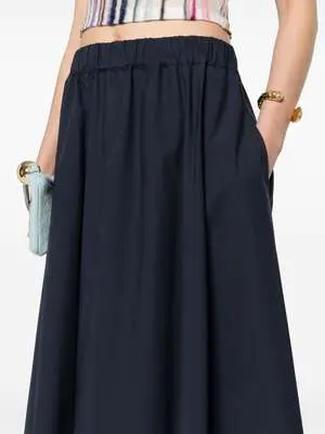 P.a.r.o.s.h Poplin Cotton A-line Midi Skirt