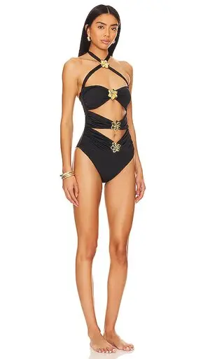CIN CIN Diamond Cut Out One Piece - Black