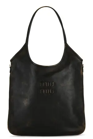 Miu Miu Raffia Tote Bag - Caffe