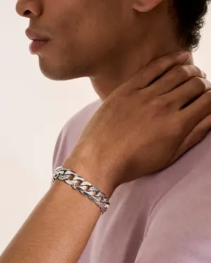 John Hardy Sterling Carved Chain Bracelet