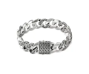 John Hardy Sterling Carved Chain Bracelet