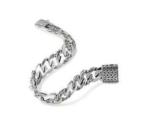 John Hardy Sterling Carved Chain Bracelet