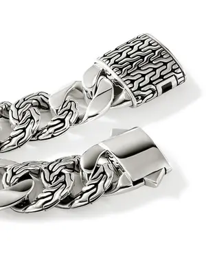 John Hardy Sterling Carved Chain Bracelet