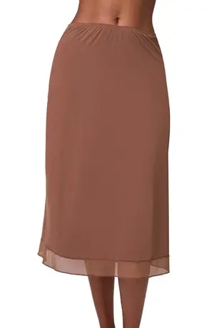 MONTELLE INTIMATES Midi Half Slip - Mocha