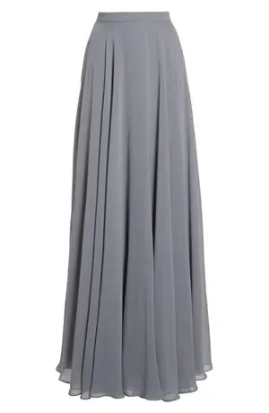Jenny Yoo Hampton Long A-line Chiffon Skirt