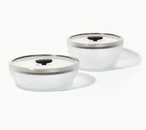 ANYDAY 4-piece Frosted Glass Large Dish Set - One-color