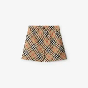 Burberry BURBERRY Check Twill Shorts Sand Beige