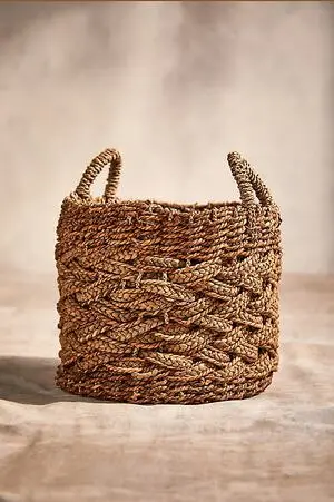 TERRAIN Woven Braided Handled Planter