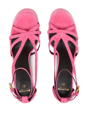 Balmain Cam 160mm Suede Platform Sandals