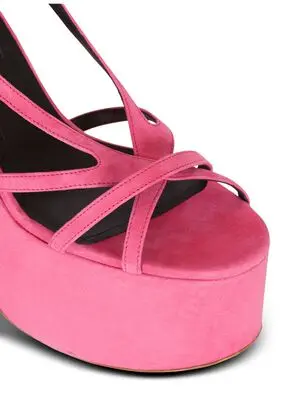 Balmain Cam 160mm Suede Platform Sandals