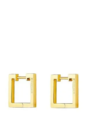CADAR 18kt Yellow Foundation Square Hoop Earrings - Gold
