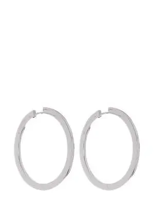CADAR 18kt White Gold Hoop Earrings - Silver
