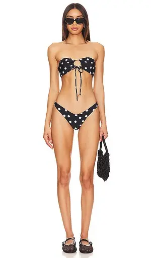 Superdown Lucy Bandeau Bikini Top - Polkadot