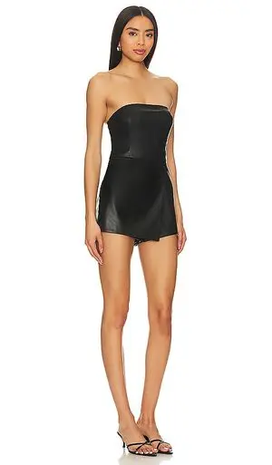 Superdown Sonya Faux Leather Romper