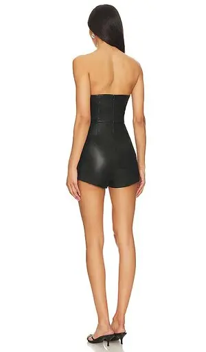 Superdown Sonya Faux Leather Romper