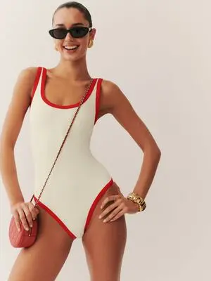 REFORMATION Joy One-Piece Swimsuit Shell