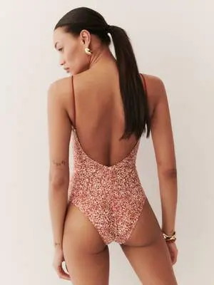 REFORMATION Rio One-piece Swimsuit - La Vie En Rose