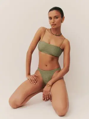 REFORMATION Monaco Bikini Top Artichoke