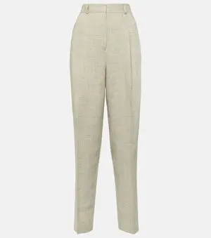 TOTEME Pleated Tailored Straight Pants - Neutrals