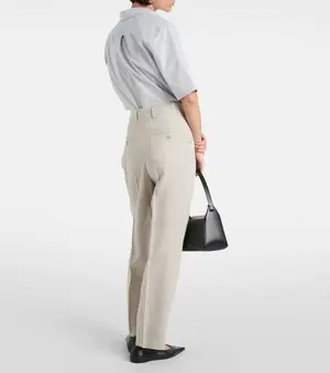 TOTEME Pleated Tailored Straight Pants - Neutrals