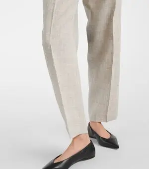 TOTEME Pleated Tailored Straight Pants - Neutrals