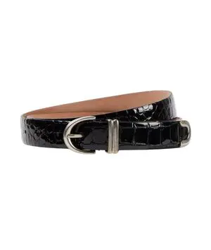 KHAITE Bambi Croc-effect Patent Leather Belt