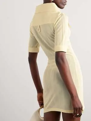 Jacquemus Manta Ribbed-knit Mini Dress