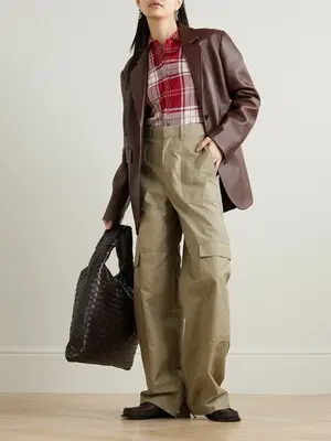 Loewe Cropped Checked Polo Shirt