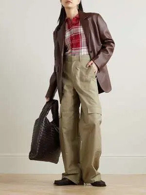 Loewe Cropped Checked Polo Shirt